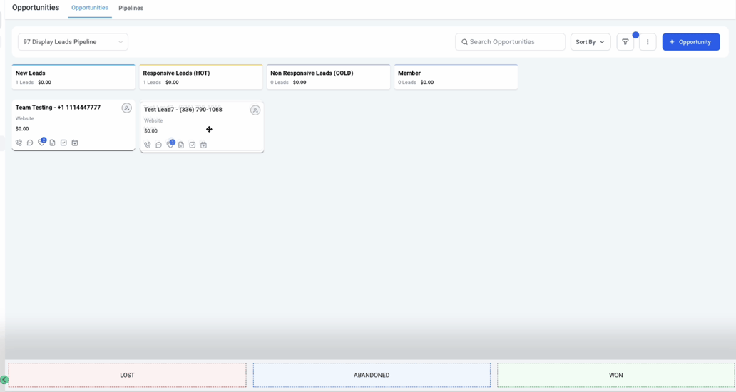 Opportunities Pipeline